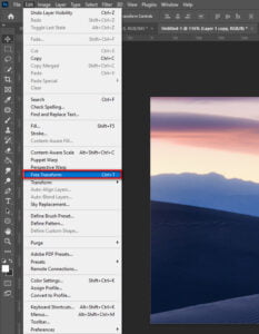 How to tilt an image forward in Photoshop?