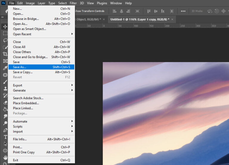 How to tilt an image forward in Photoshop?